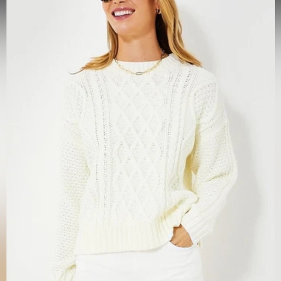 Tuckernuck | Sweaters | Tuckernuck Hyacinth House Ivory Cable Knit ...